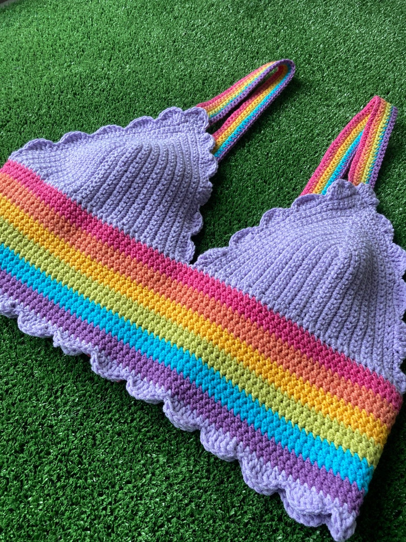 Crochet Rainbow Top - Etsy