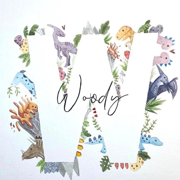 Painted Initials - Etsy