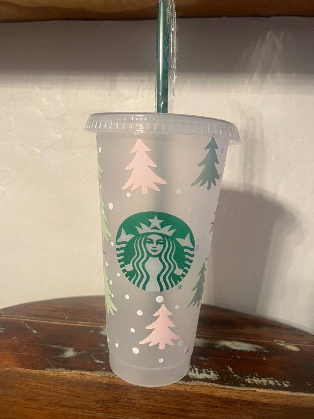 Winter/christmas Cold Cup. Christmas Themed Tumbler. Christmas Themed ...