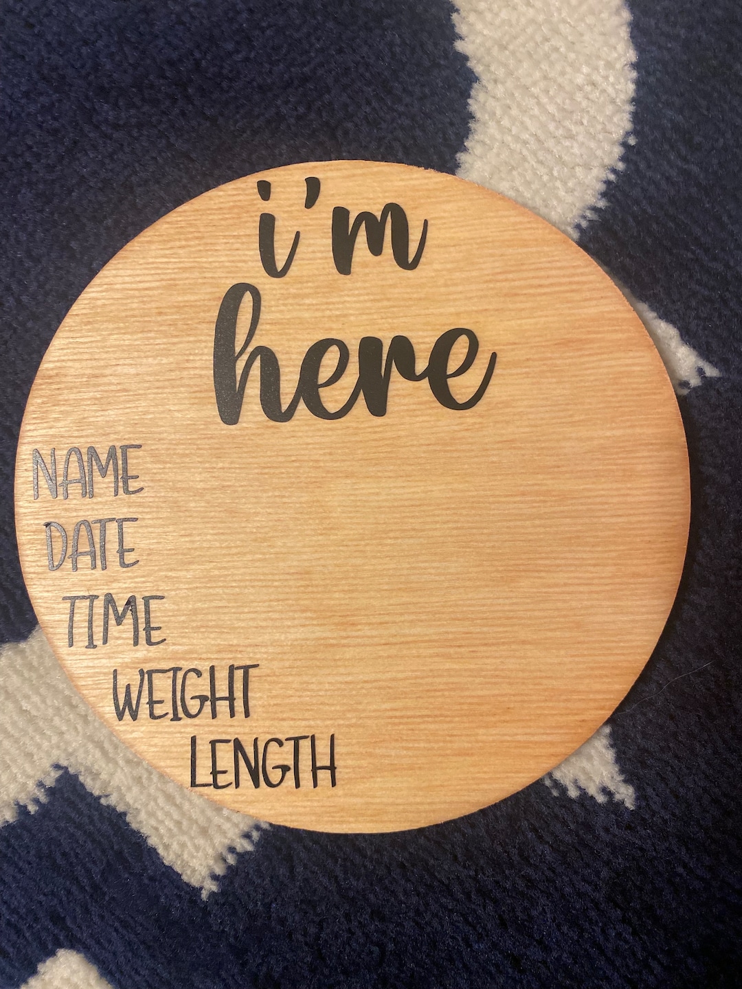 Baby Announcement Sign. Baby Arrival Sign. Wood Sign for Birth Reveal ...