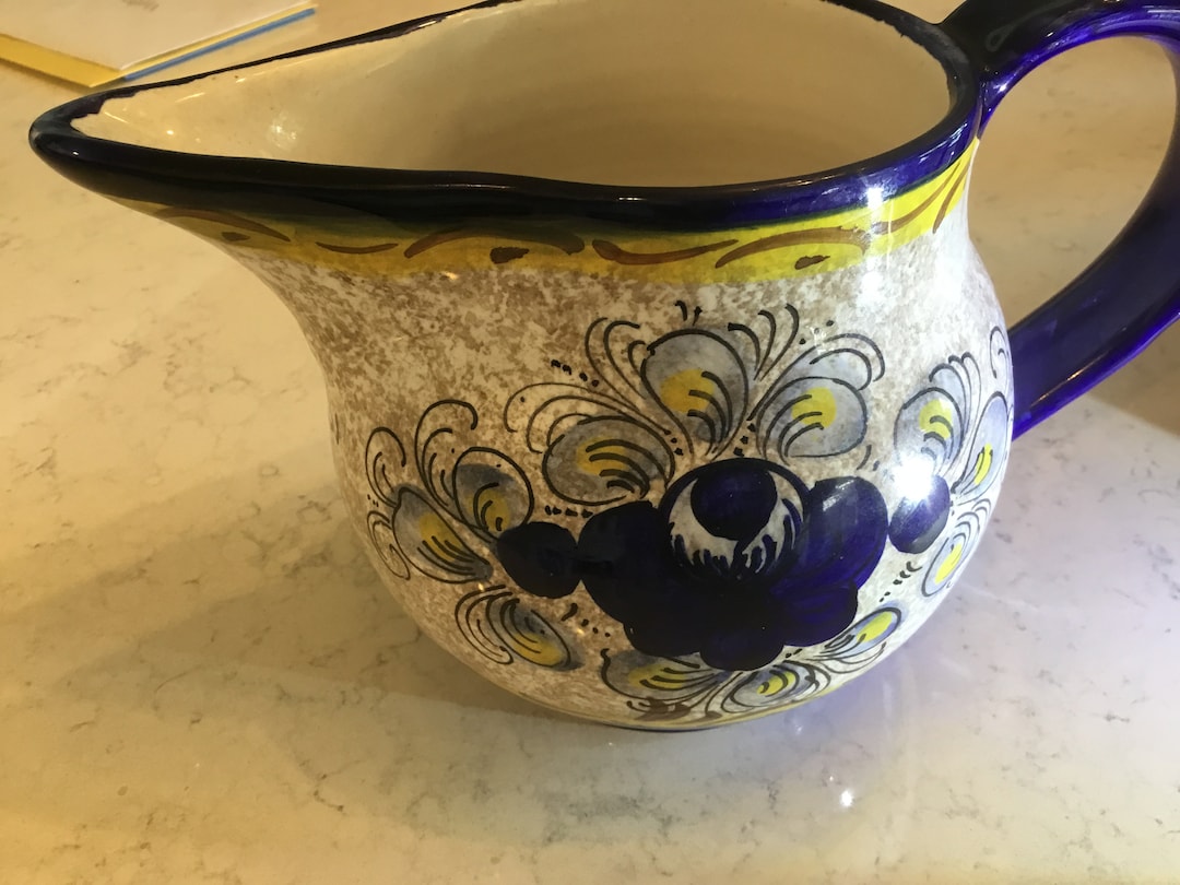 Assisi Deruta Ceramic Pitcher Made in Italy - Etsy