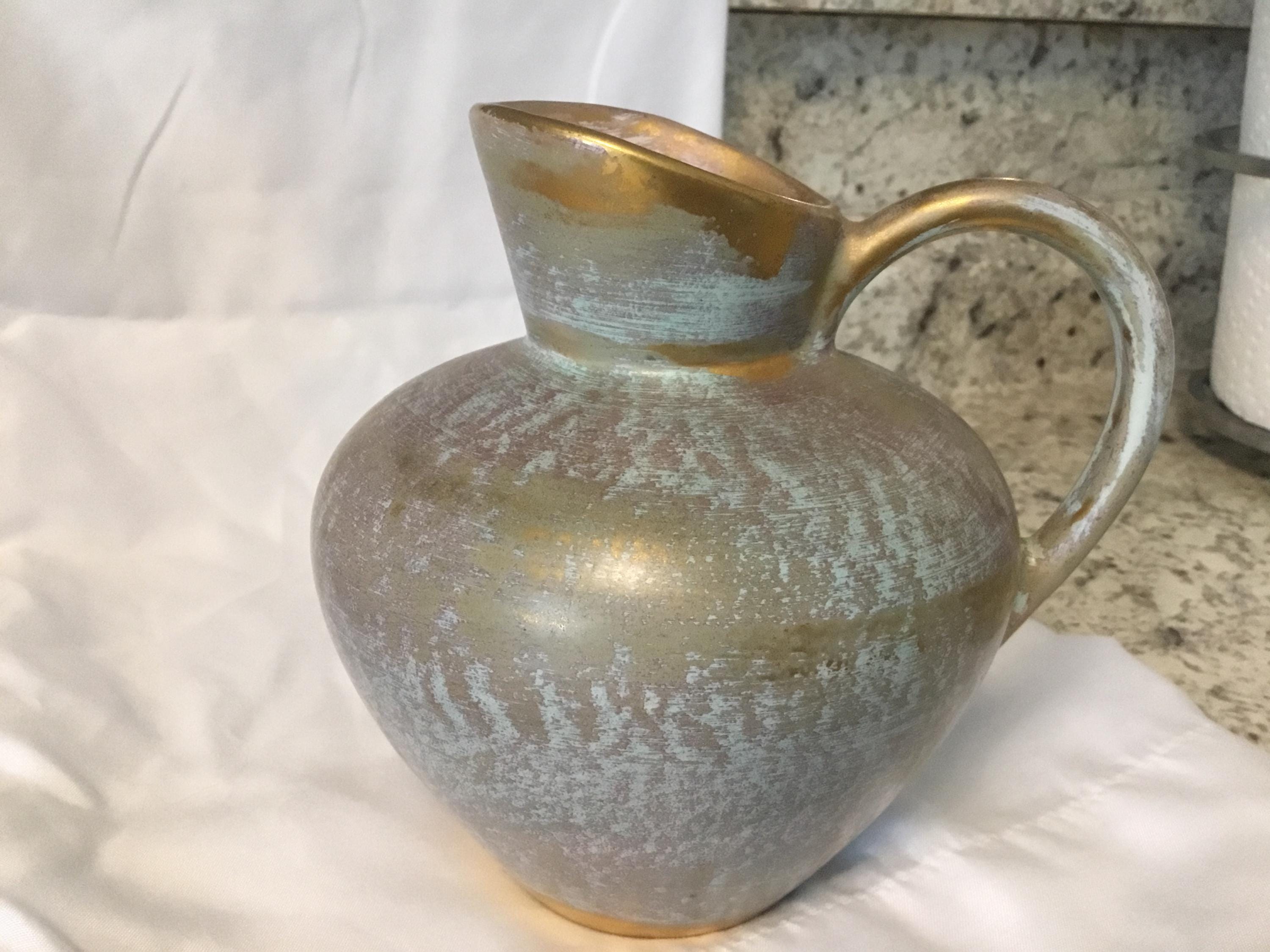 Beautiful Hand Painted Stangl Pottery Pitcher. Stamped Stangl Numbered ...