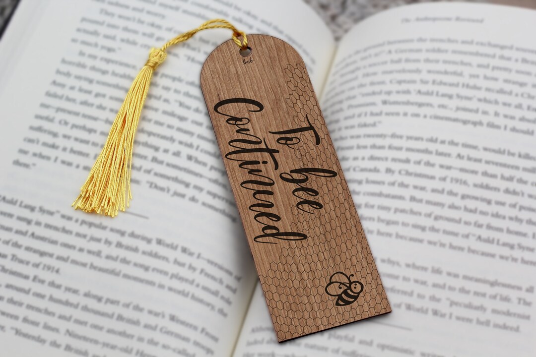 Bee Pun Themed "to Bee Continued" Wood Bookmark With Tassel - Etsy