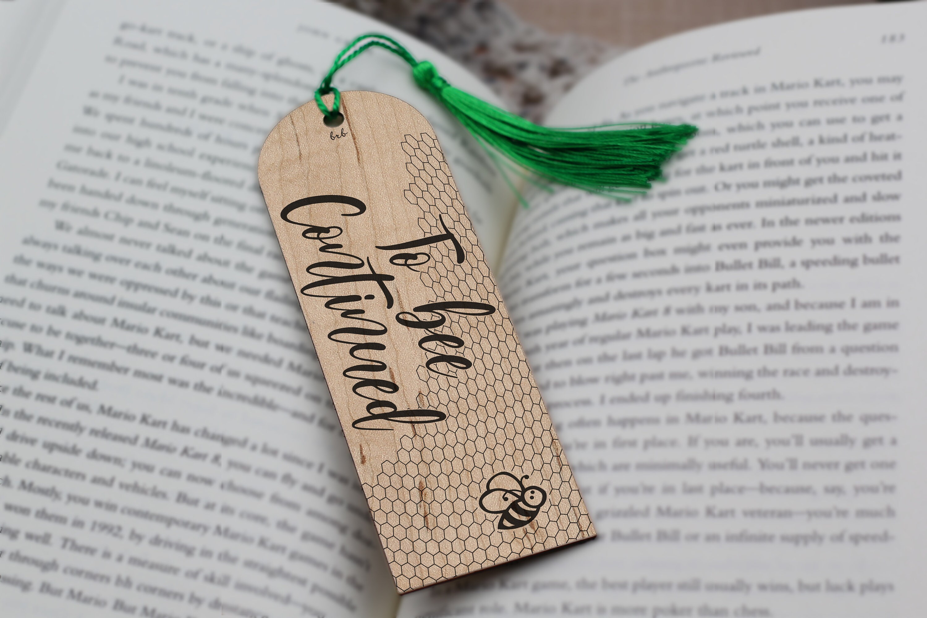 Bee Pun Themed "to Bee Continued" Wood Bookmark With Tassel - Etsy