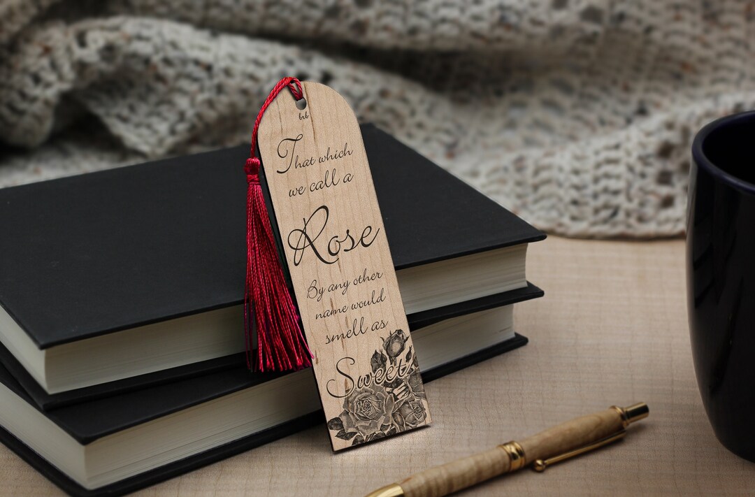 Shakespeare's Romeo and Juliet Wood Bookmark With Tassel - Etsy