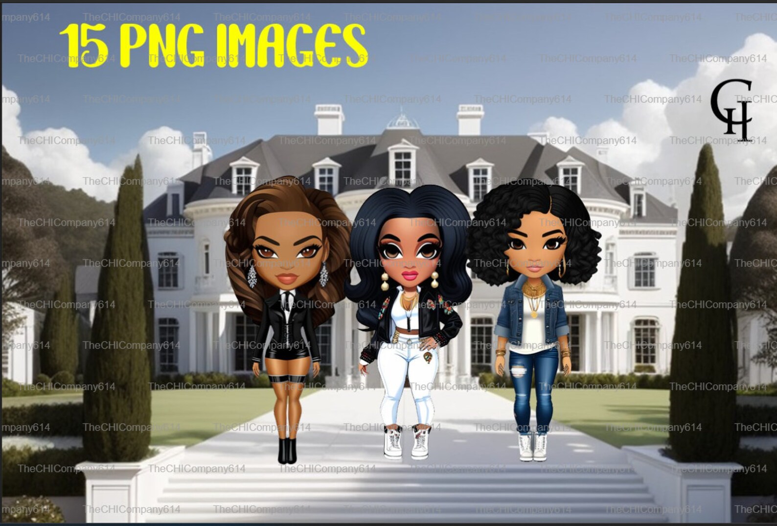 Celebrity Chibi Girl Clipart| PNG| Instant Download | Stickers ...