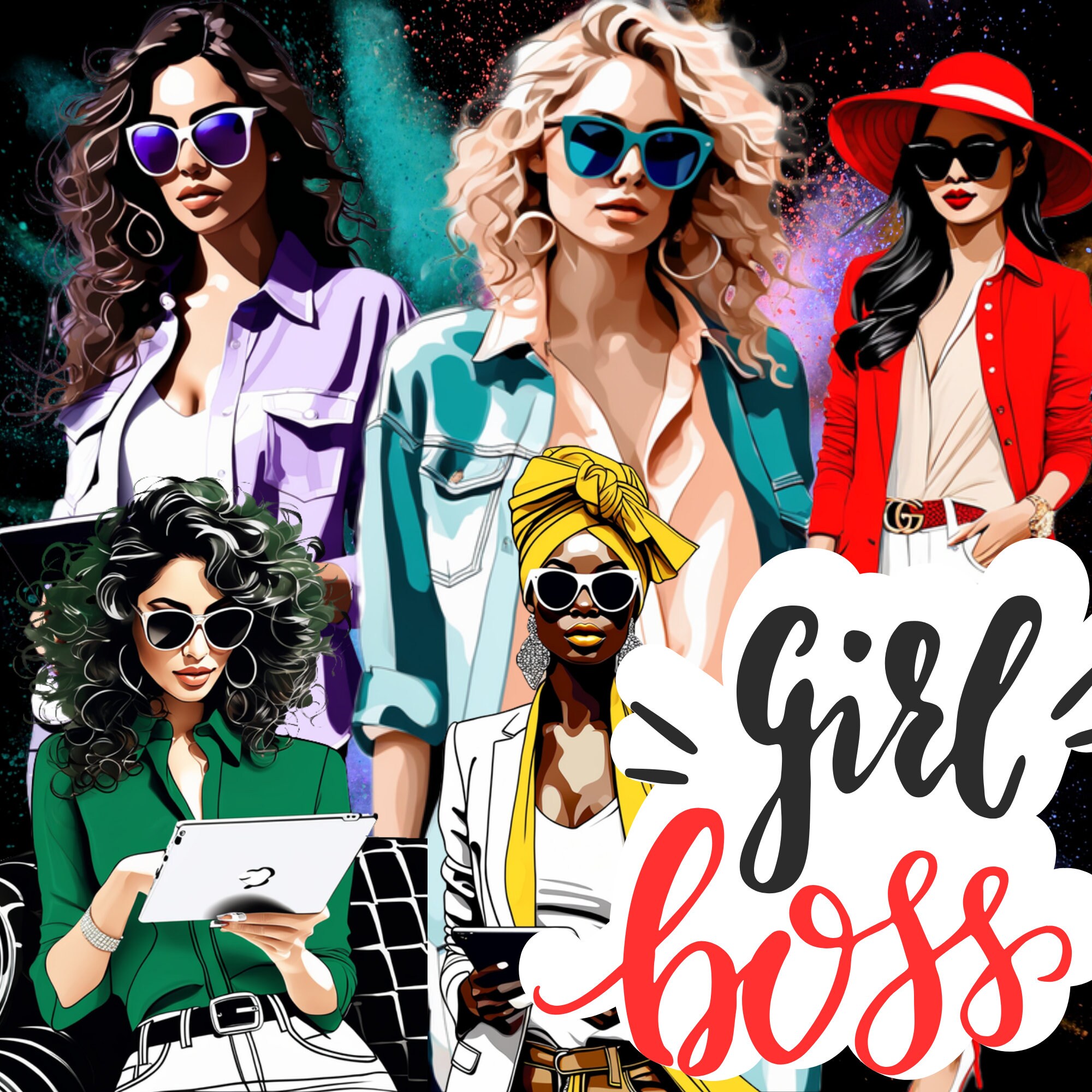 Girl Boss Clipart, Boss Babe Office Clipart,doll Clipart, Business ...