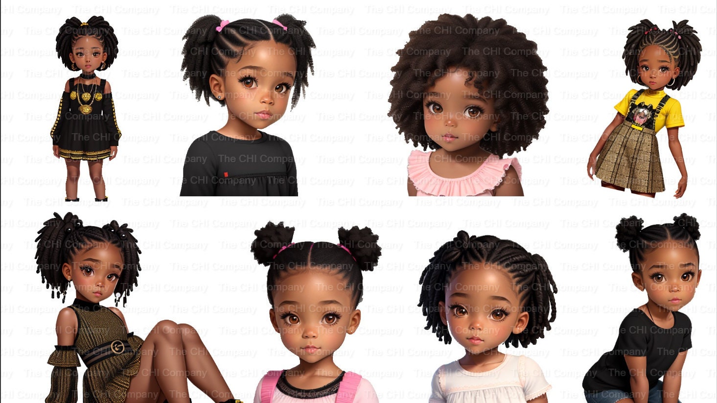 Black Girl Clipart, African American Girl Clipart, Fashion Girl Clipart ...