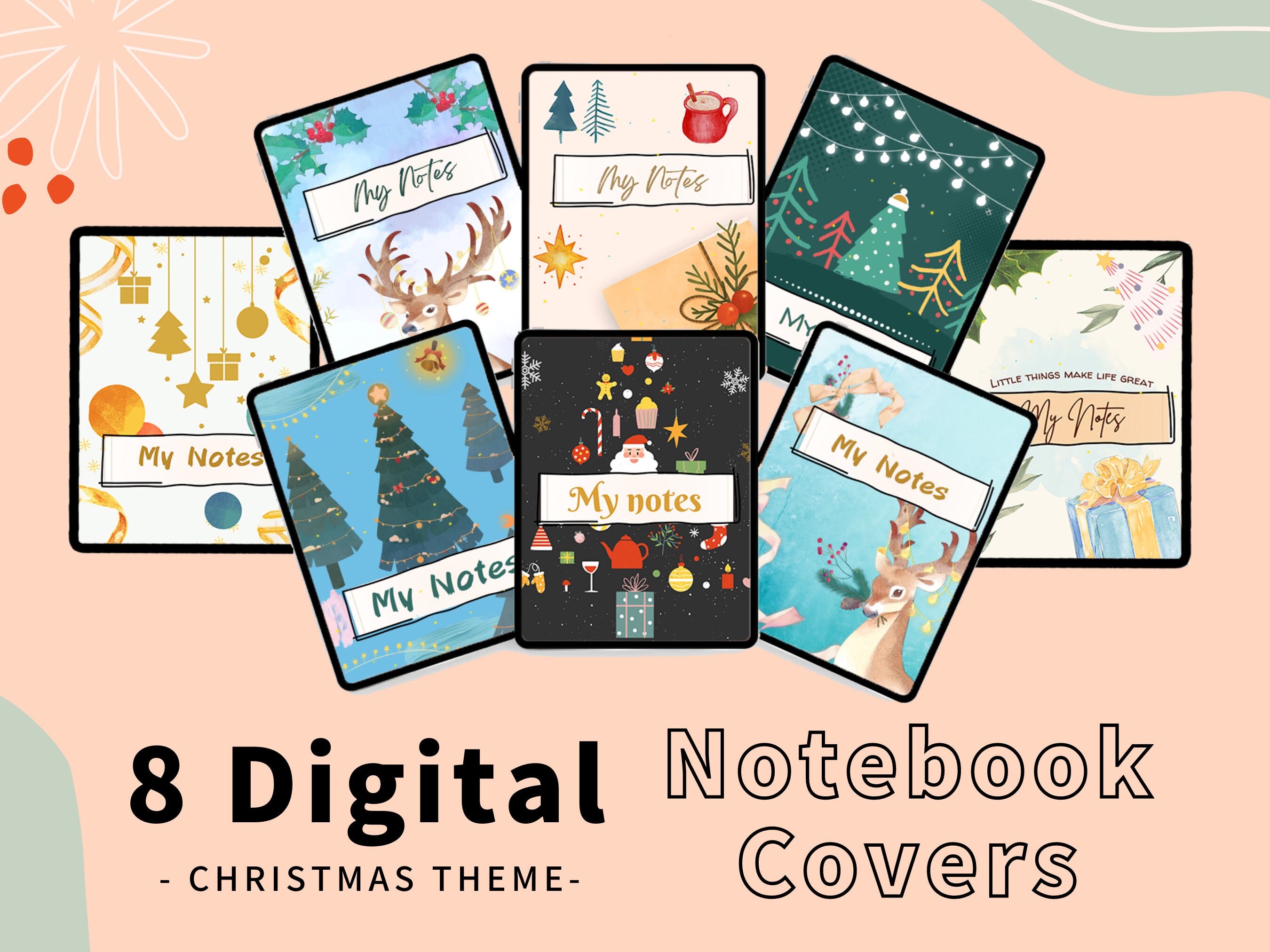 Digital Notebook Covers Goodnote Notability Template PDF Downloads ...