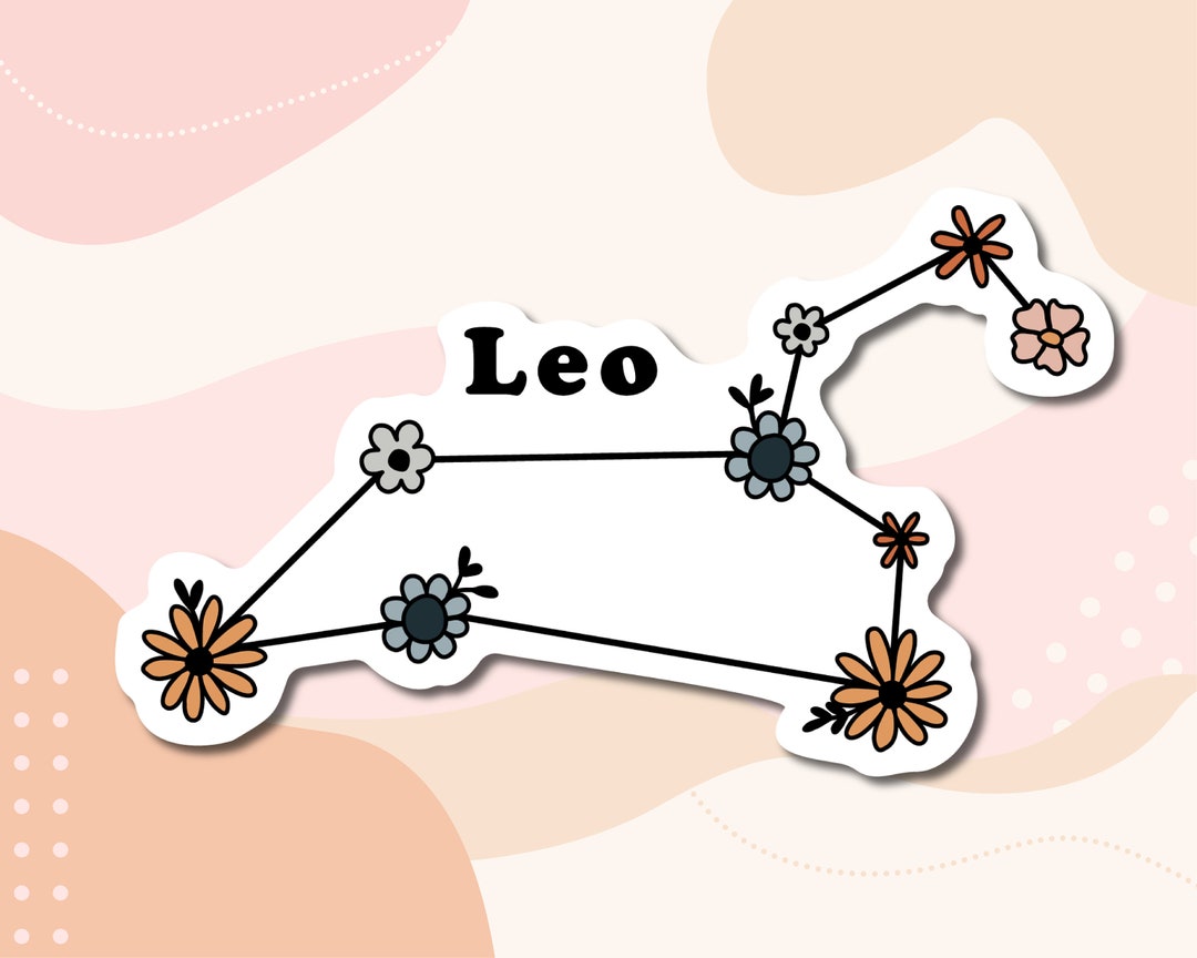 Leo Zodiac Constellation Sticker | Leo Sign Astrology Horoscope Gift ...