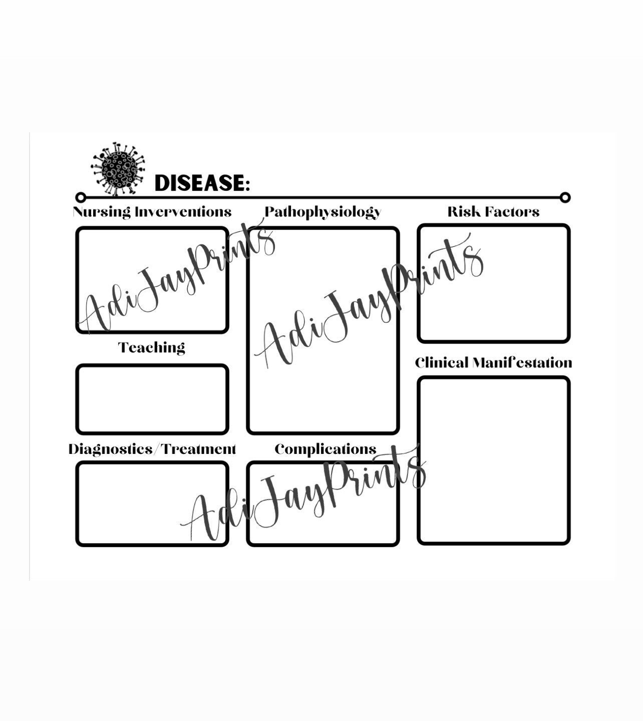 Disease Process Template-nursing School Templates-med School Templates ...