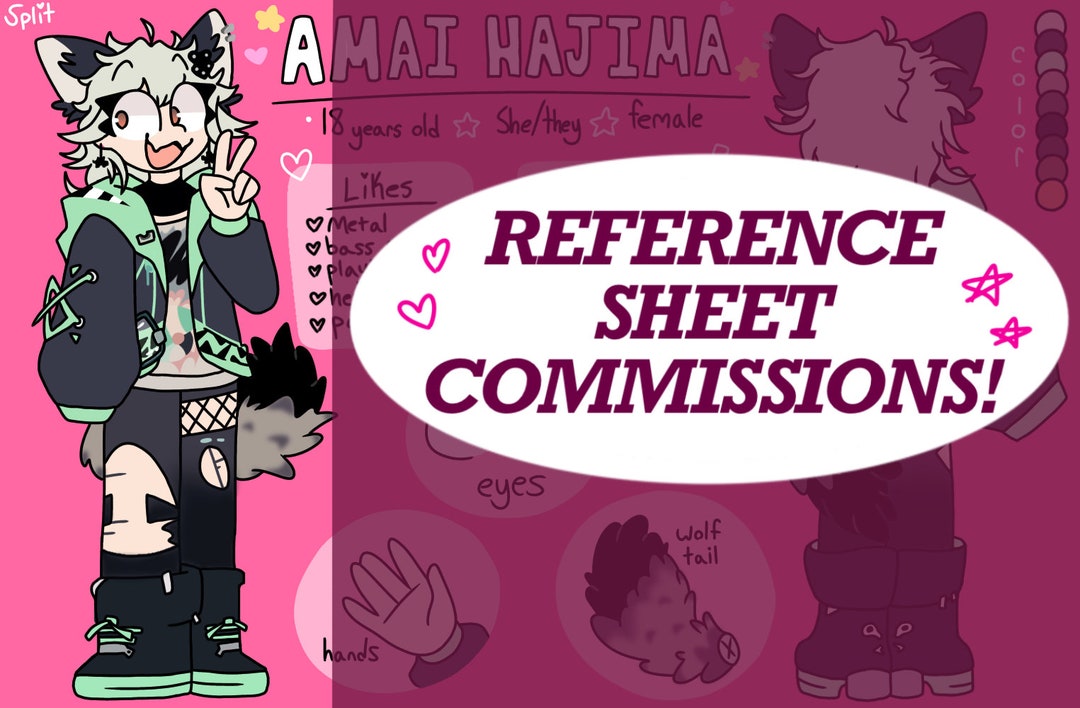 Reference Sheet Commissions - Etsy