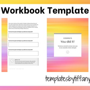 Ebook Template Canva, Workbook Template Canva, Coaching Worksheets, Workbook, Ebook Template ...