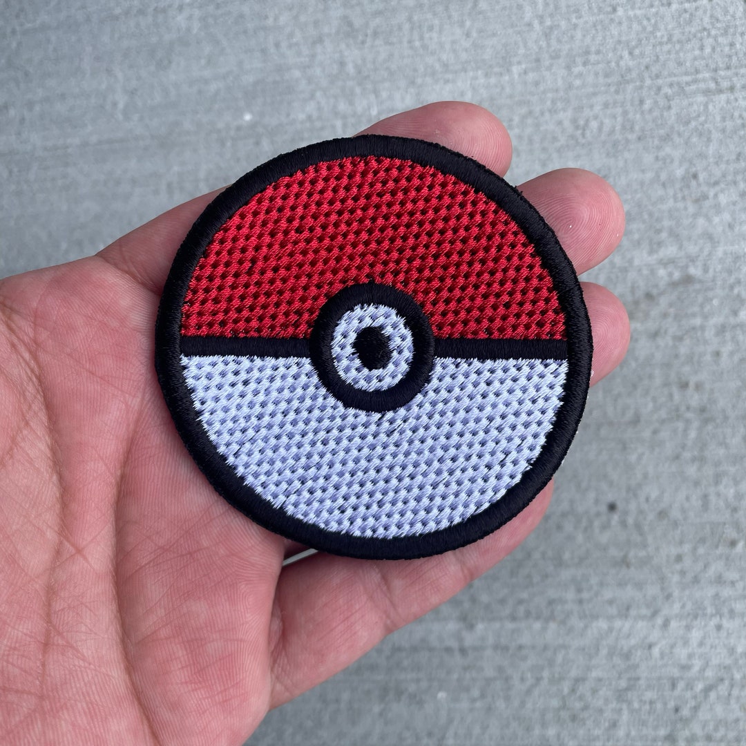 POKEMON Pokeball Fully Embroidered Patch iron-on - Etsy