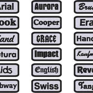 Custom Name Tag Patch Fully Embroidered (iron-on) - Etsy