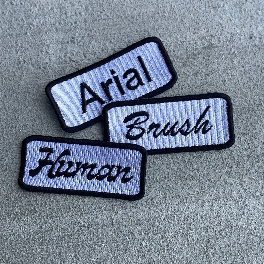 Custom Name Tag Patch Fully Embroidered (iron-on) - Etsy
