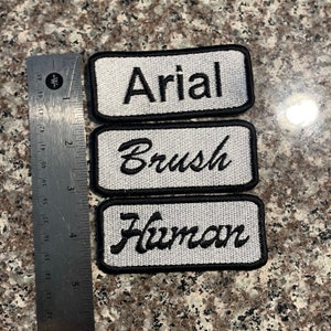 CUSTOM Name Tag Patch Fully Embroidered iron-on - Etsy