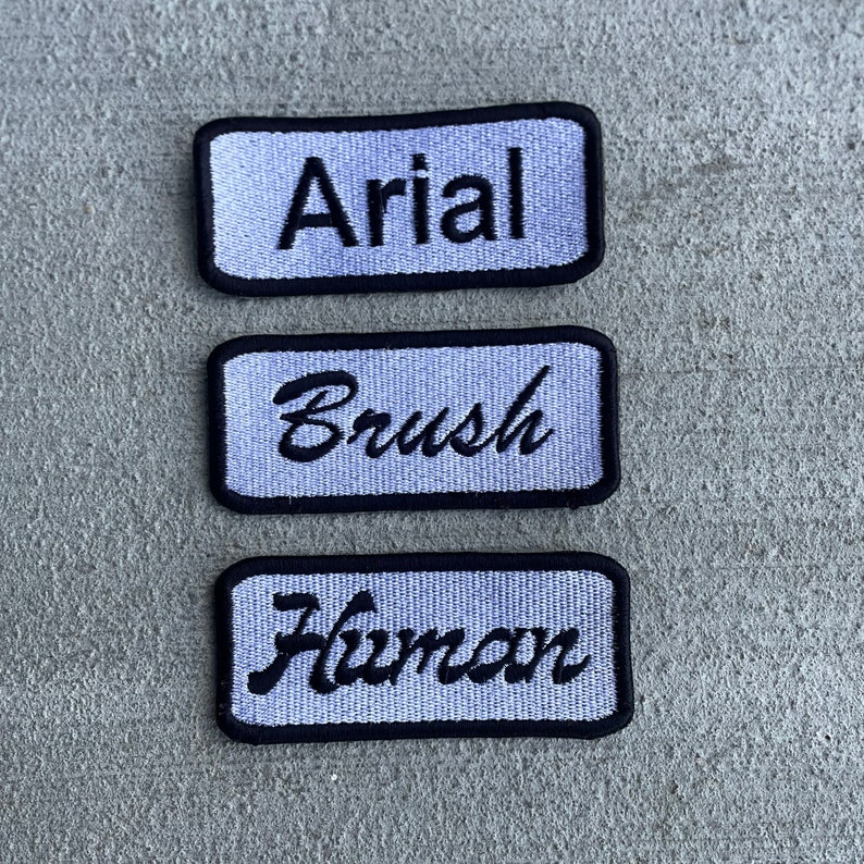 Custom Name Tag Patch Fully Embroidered (iron-on) - Etsy