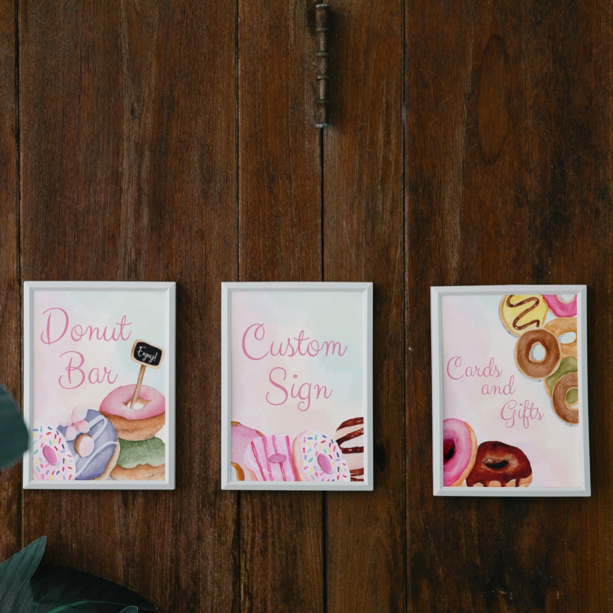 Donut Birthday Party Invitation and Table Signs, Donut Party Theme and ...