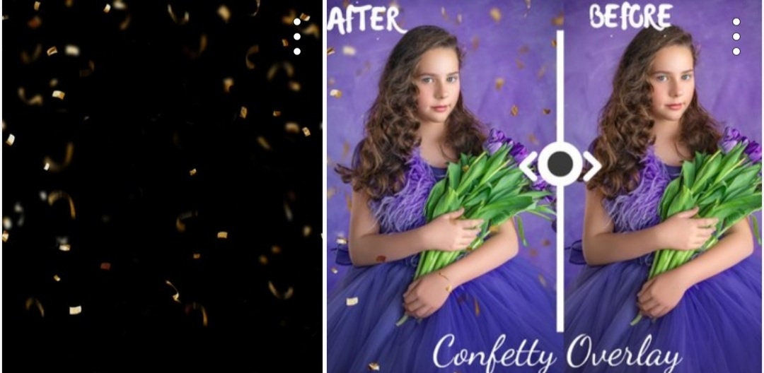 Confetti Overlay for Photoshop - Etsy