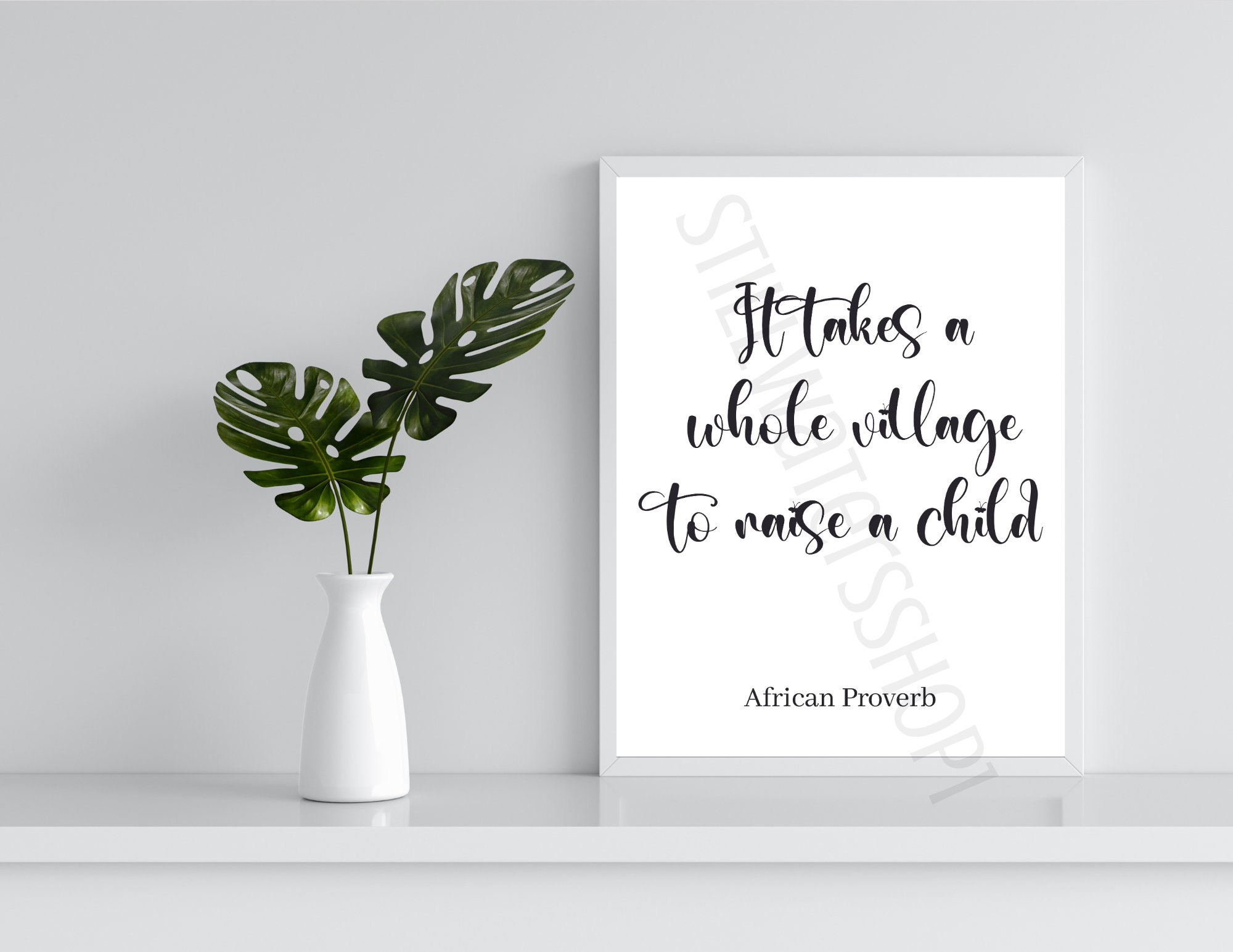 It Takes a Village Wall Art, Raising a Child Printable, Village Quote ...