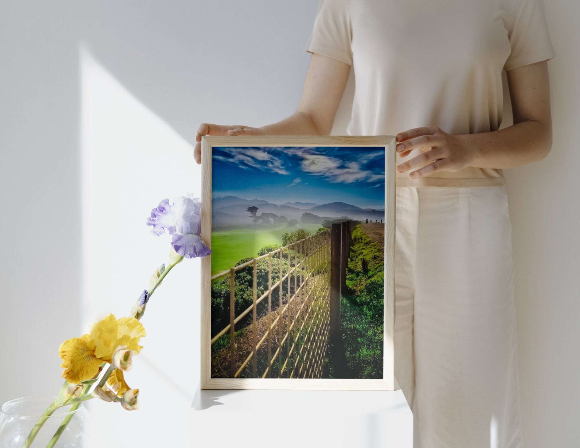 Printable Field Artwork, Open Air Landscape Print, Golden Wall Print ...