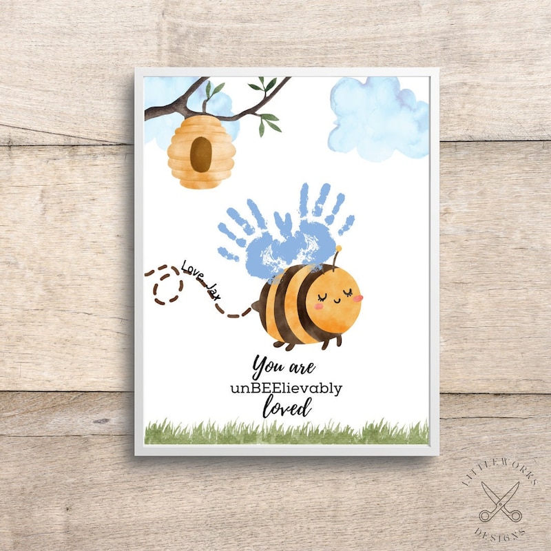 Bumble Bee Handprint Art - Etsy