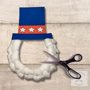 Printable Uncle Sam DIY Craft for Kids/ 4th of July Craft/ Patriotic ...