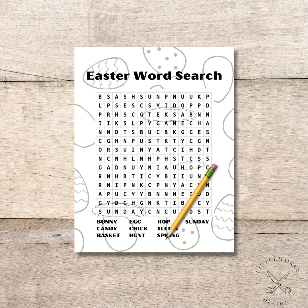 Easter Word Search/ Classroom Activity/ Sunday School Puzzle/ Easter ...
