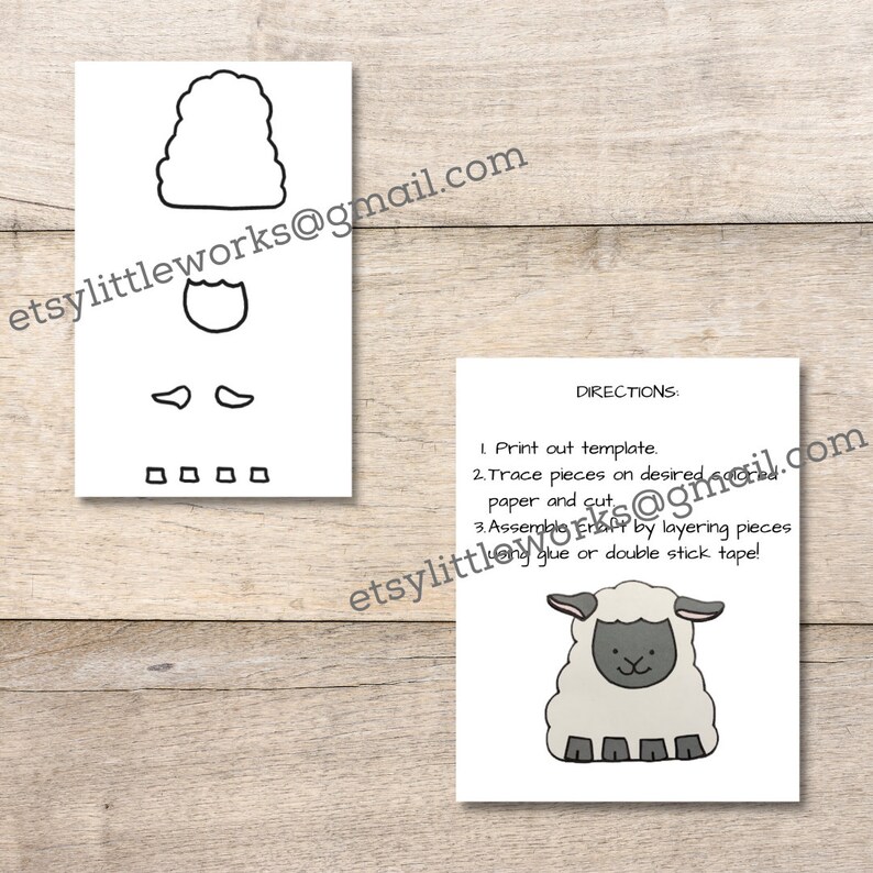 Lamb Paper Craft: Kids Easter Printable (DIY) - Etsy