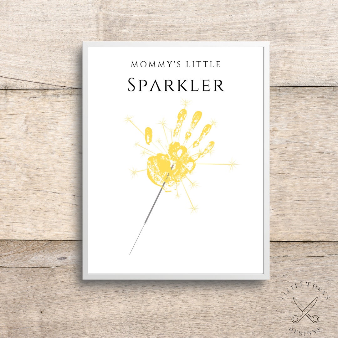 Editable New Year Sparkler Handprint Art/ Handprint Craft/ Preschool ...