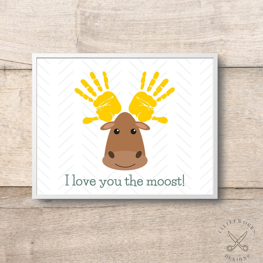Moose Handprint Art: DIY Kid Gift (digital Download) - Etsy