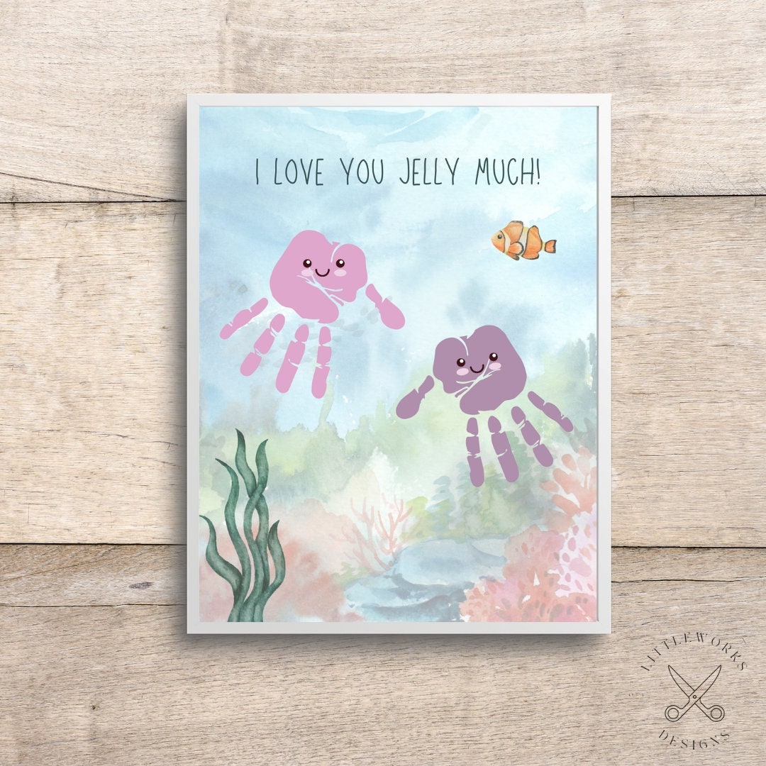 Editable Jellyfish Handprint Art/ Handprint Craft/ DIY Gift From Kid ...