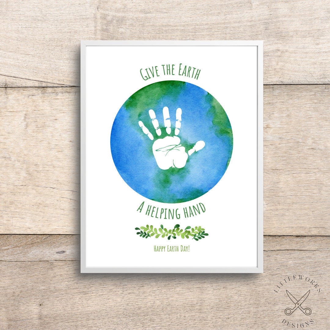 Editable Earth Day Handprint Art: Keepsake Craft (digital Download) - Etsy