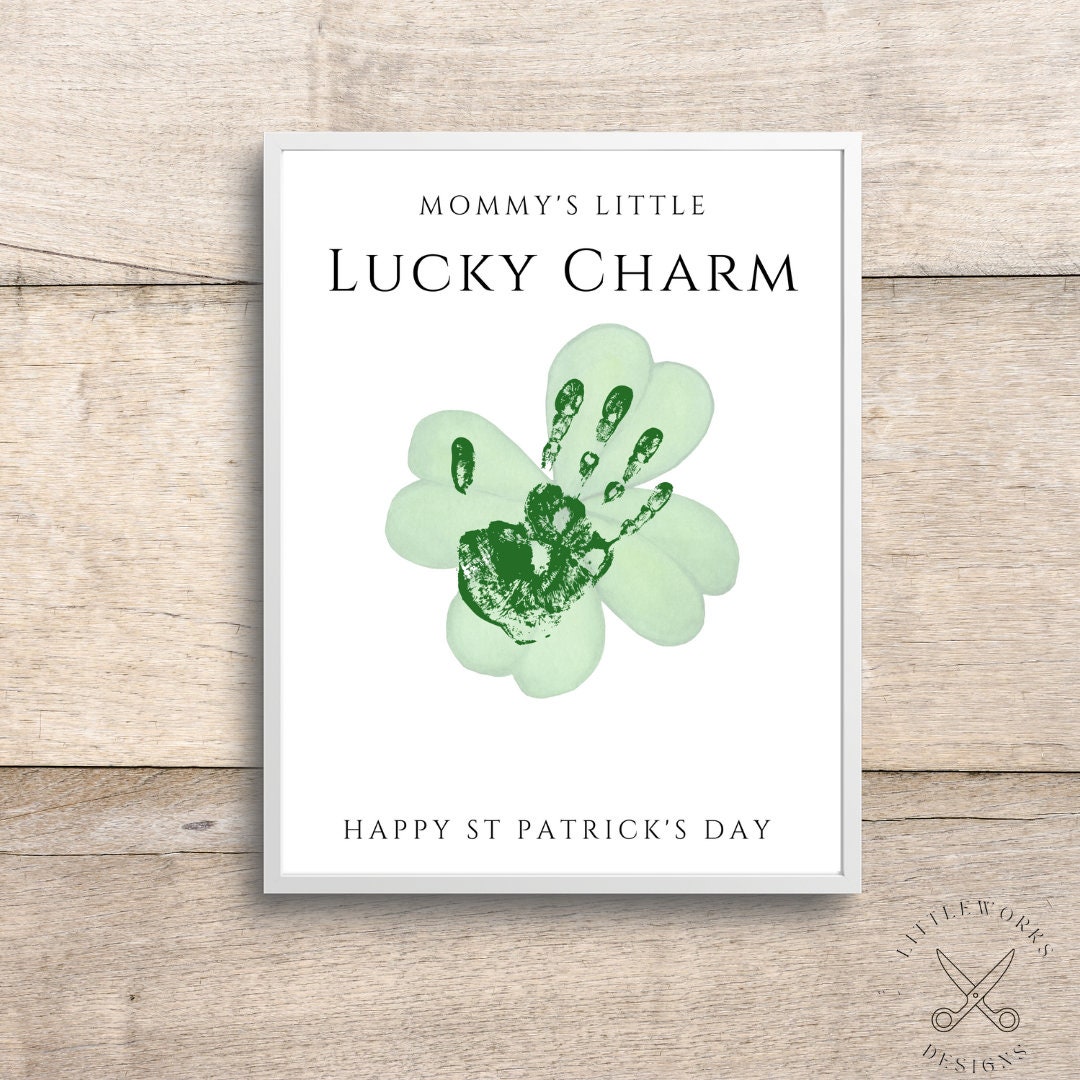 Editable Printable St Patrick's Day Lucky Charm Handprint Art ...
