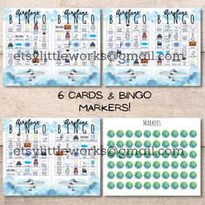 Travel Bingo/ Printable Airplane Bingo for Kids/ Printable Kid Game ...
