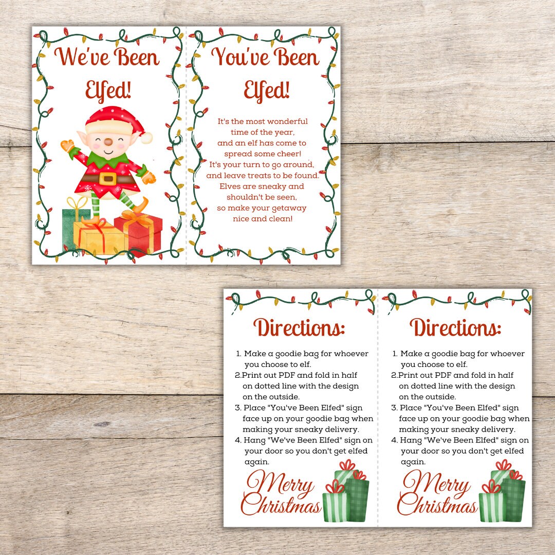 Christmas Party Game/ You've Been Elfed Game/ Christmas - Etsy