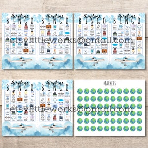 Travel Bingo/ Printable Airplane Bingo for Kids/ Printable Kid | Etsy