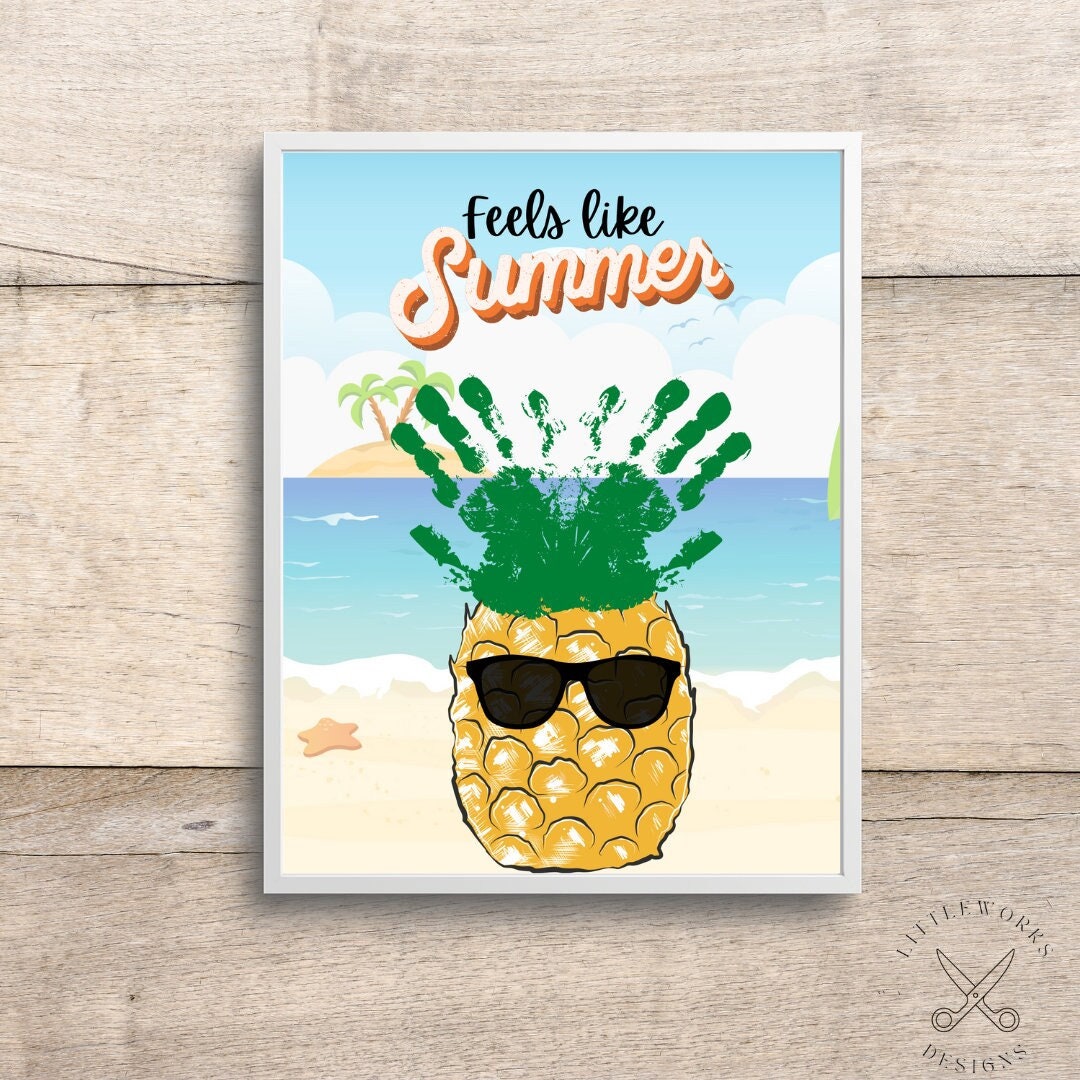 Editable Pineapple Handprint Art/ Summer Activities/ Summer DIY Kids ...
