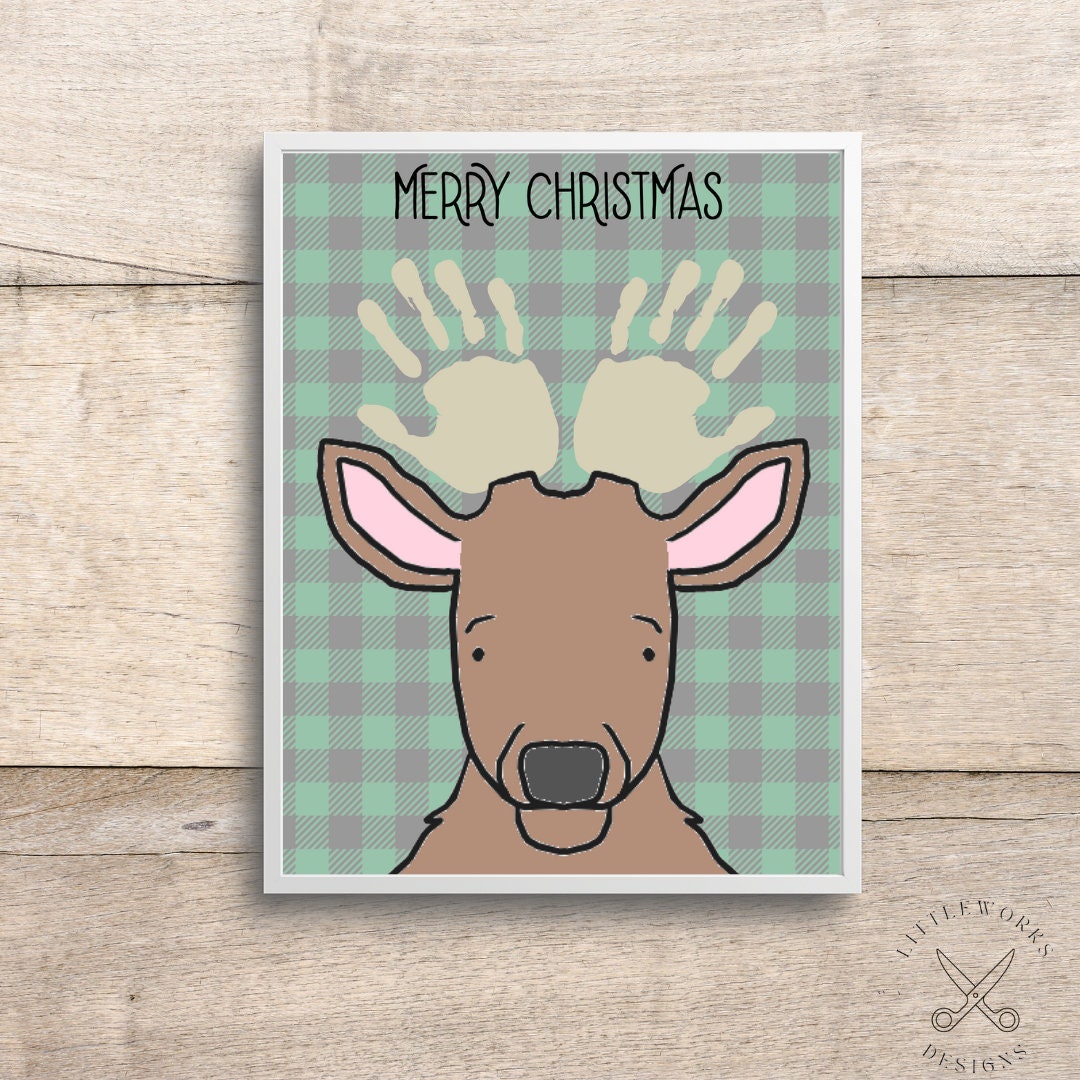 Reindeer Handprint Craft/ Preschool Activity/ Christmas Craft ...
