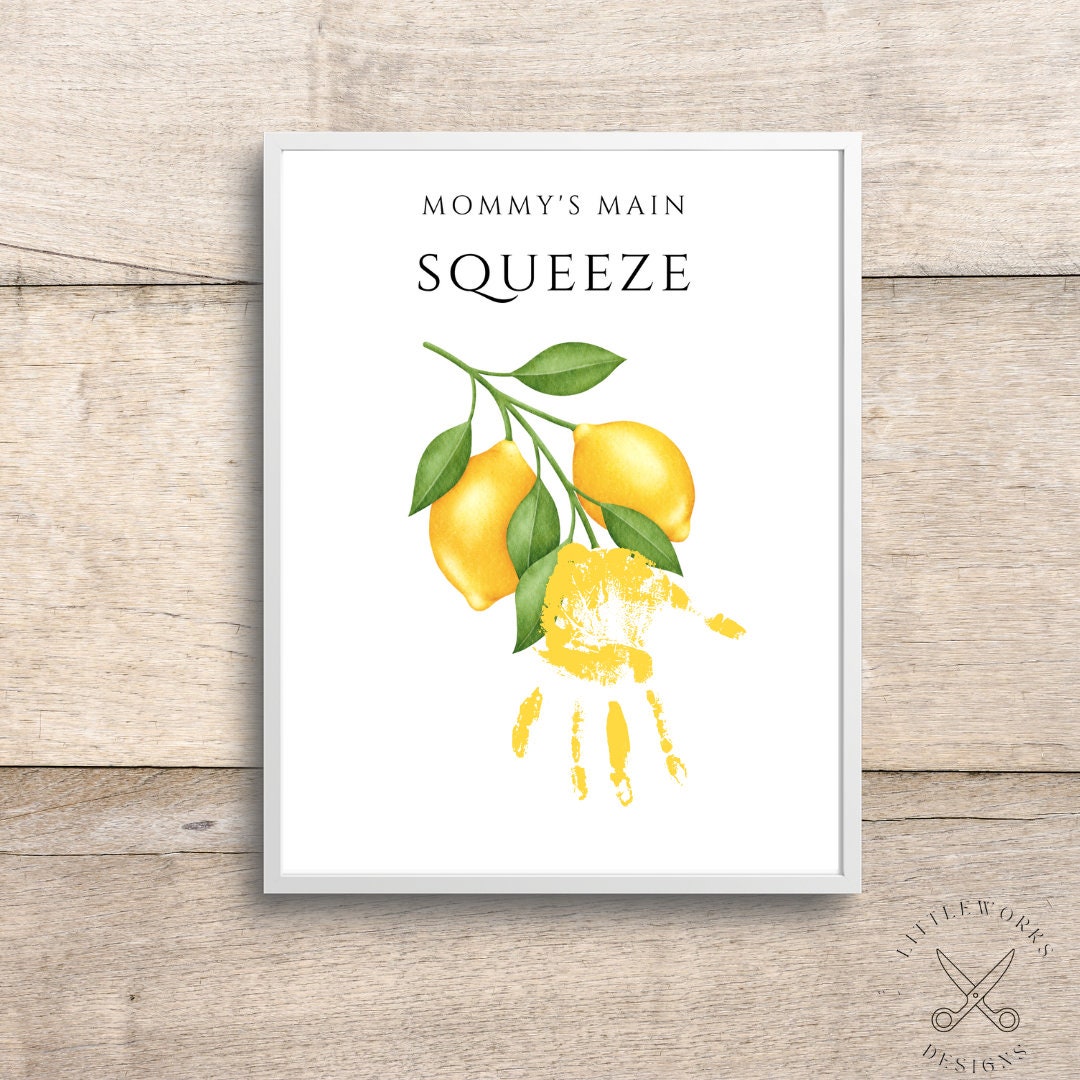 Editable Lemon Handprint Art/ Mommy's Main Squeeze/ Lemon Handprint Art ...