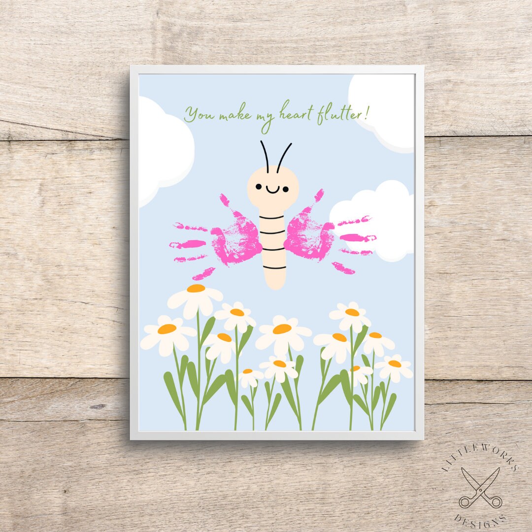 Butterfly Handprint Art: DIY Kid Gift (digital Download) - Etsy