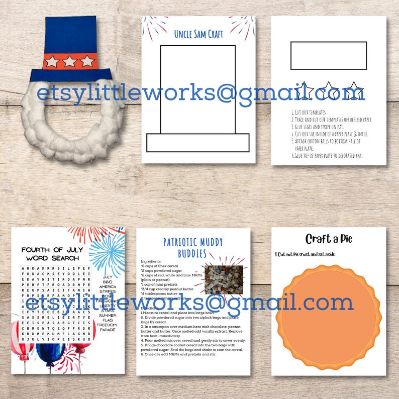 Printable Fourth of July Activities for Kids/ Printable Patriotic ...