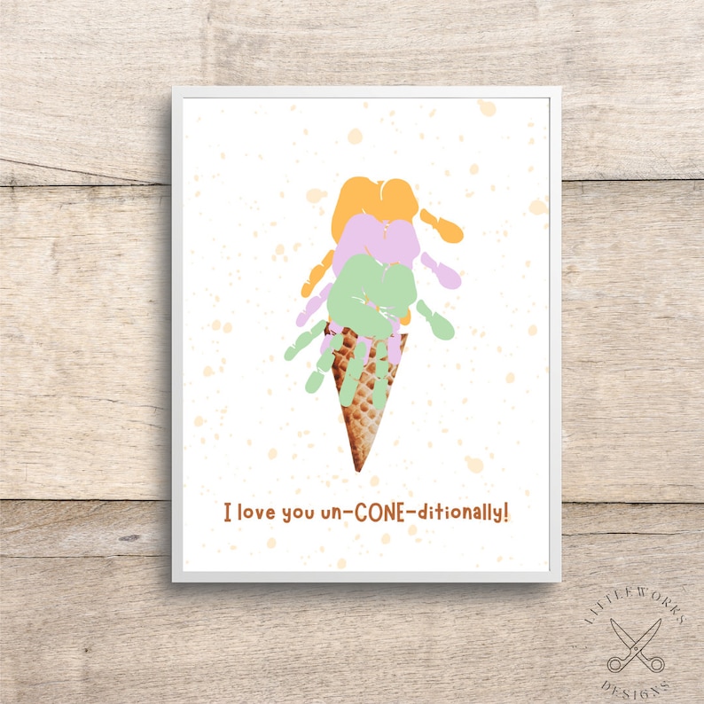 Ice Cream Handprint Art/ Handprint Craft/ Preschool Craft/ Handprint ...