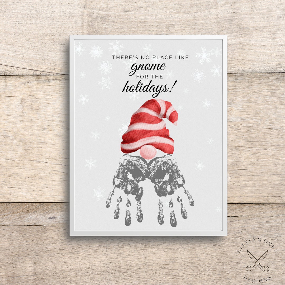 Printable Gnome Handprint Art/ Preschool Craft/ Kindergarten Art ...