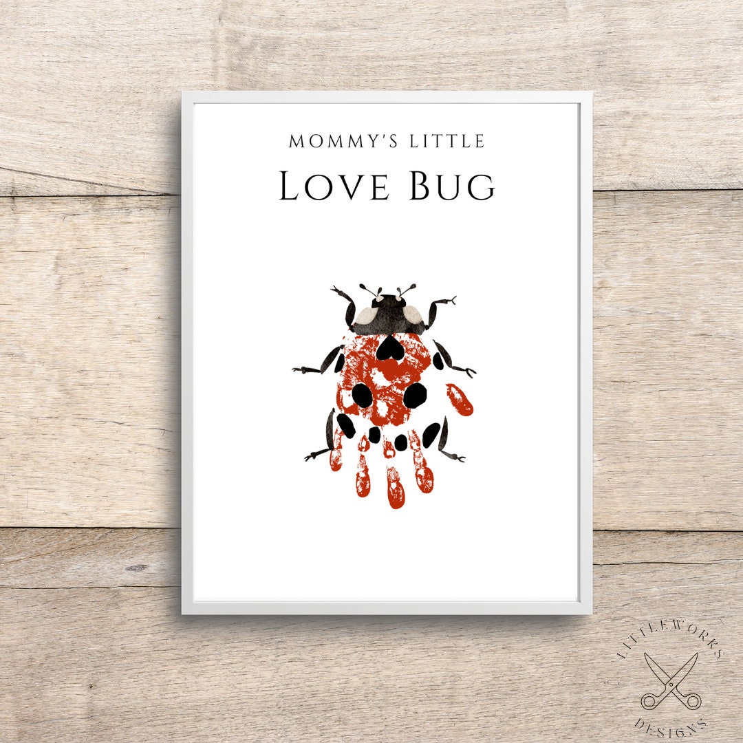 Editable Valentine's Day-mother's Day Love Bug Handprint Art/ Gift for ...