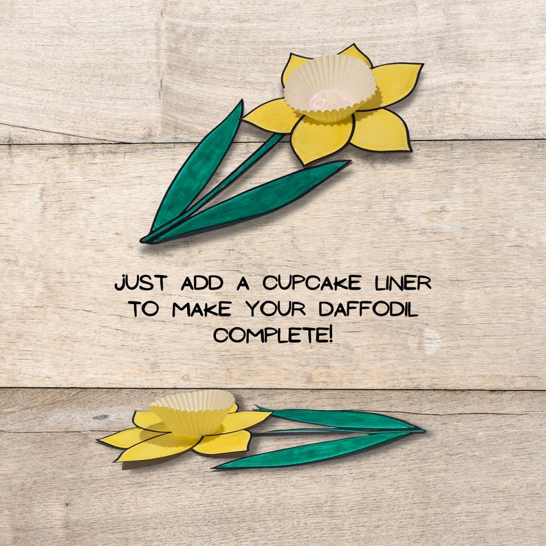 Craft a Daffodil/ Daffodil Paper Craft/ Kid Craft/ Paper - Etsy