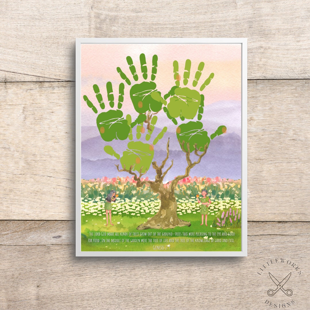 Adam and Eve Craft/ Sunday School Craft/ Tree of Knowledge/ Printable ...