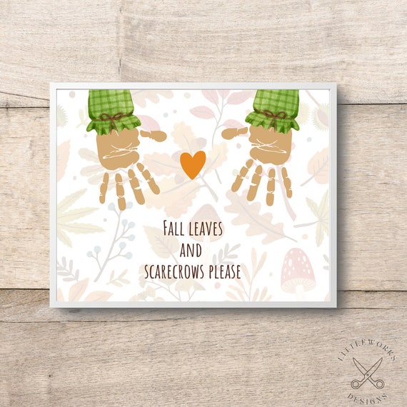 Scarecrow Handprint Art/ Handprint Craft/ Toddler Craft/ - Etsy