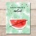 Editable Watermelon Handprint Art/ Fingerprint Craft/ Handprint Card ...